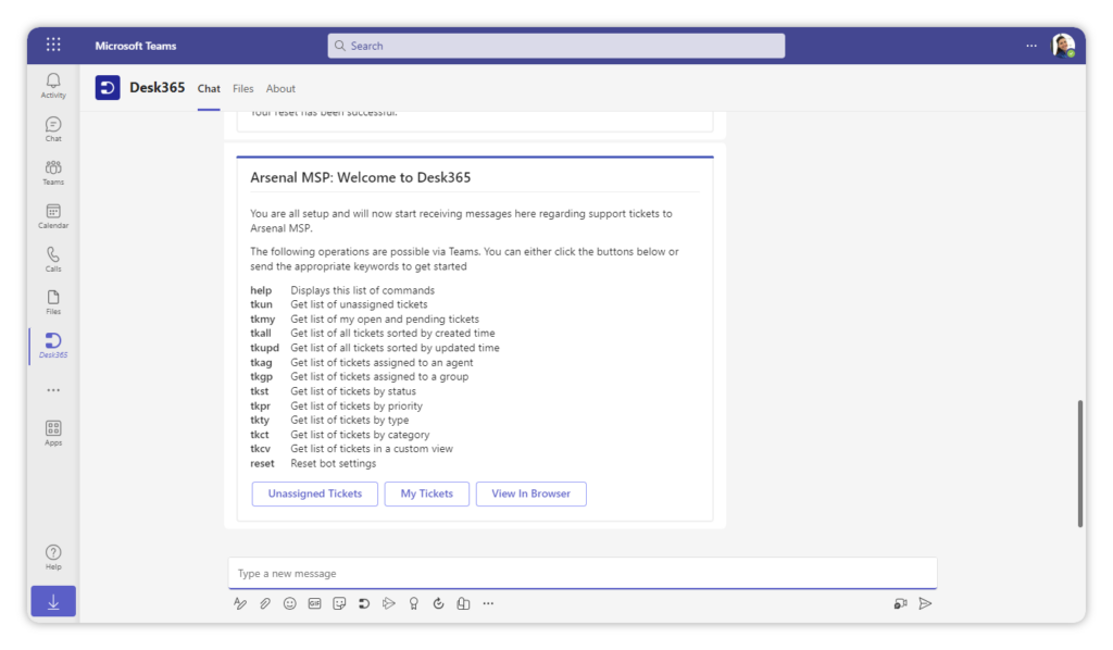 Microsoft Teams Ticketing System | Desk365