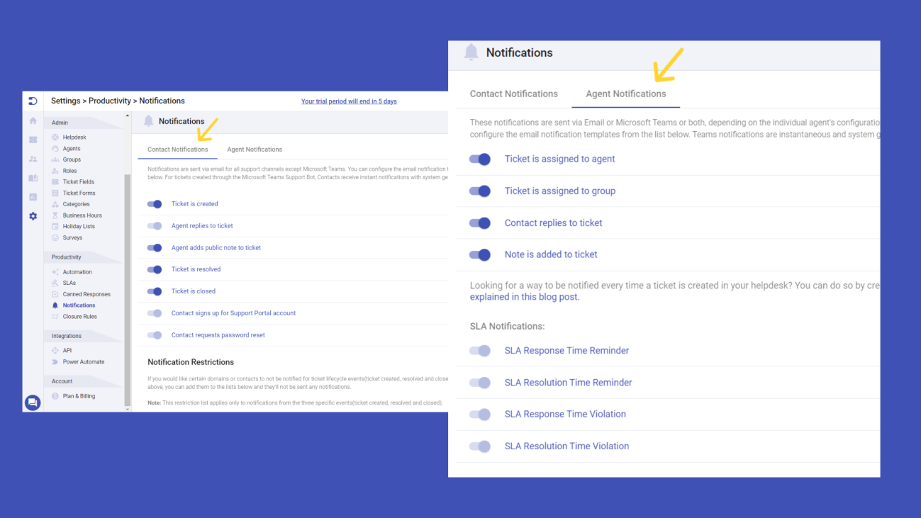 Desk365 - Email Notifications
