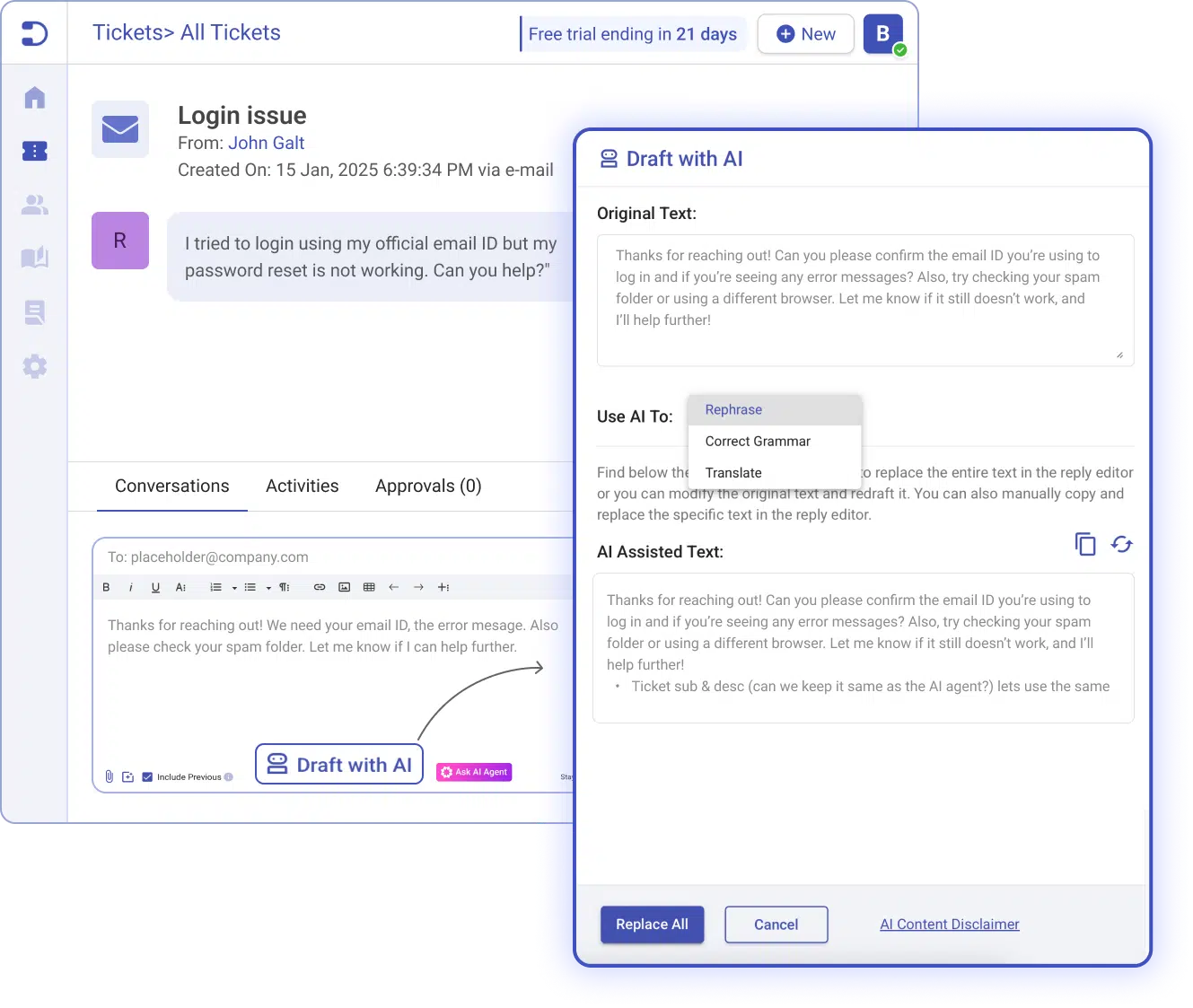 AI-powered ticketing for teams of all sizes | Desk365